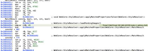 iphone ios app crashes randomly in webcore stack overflow