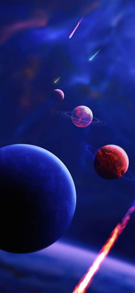 1242x2688 Planets Digital Space 4k Iphone Xs Max Hd 4k Wallpapers