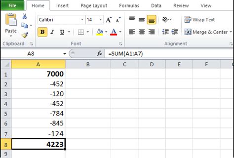 how to do subtraction formula in excel coredast