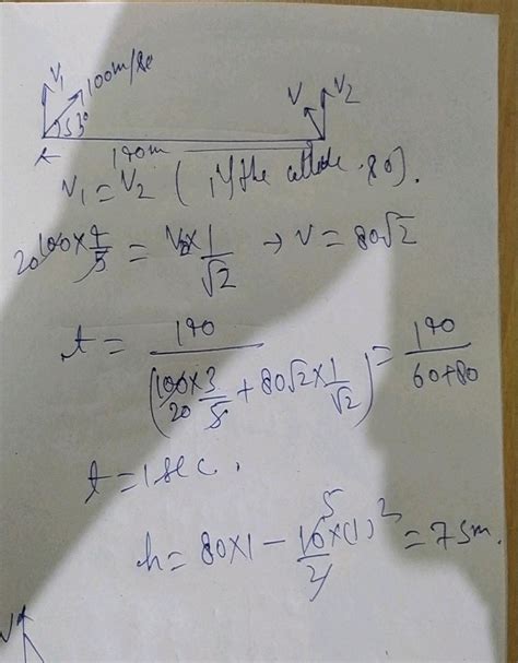Two Particles A And B Are Projected Simultaneously From Ground Towards