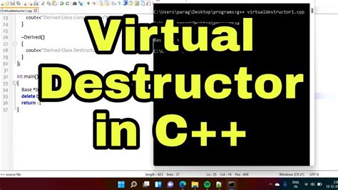 virtual destructor in c virtual destructor in cpp virtual
