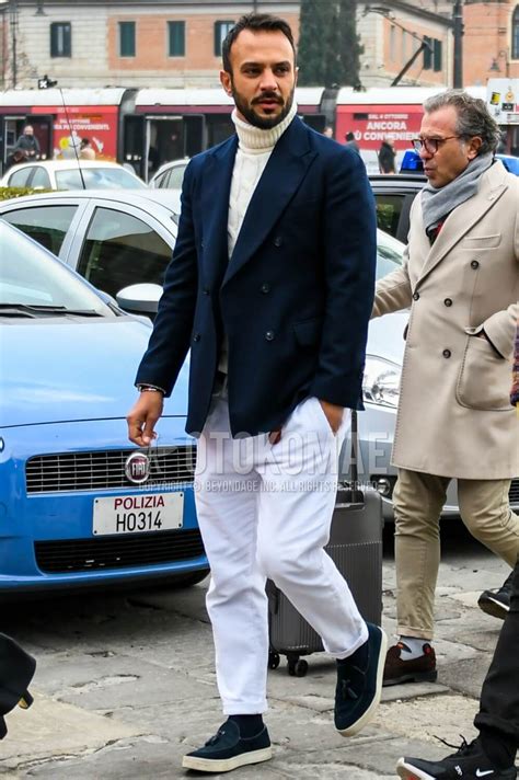 Special Winter Mens Outfits With Navy Blue Sneakers Introducing