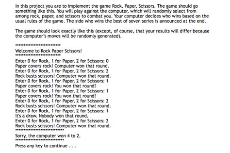 rock paper scissors on python can t get computer to