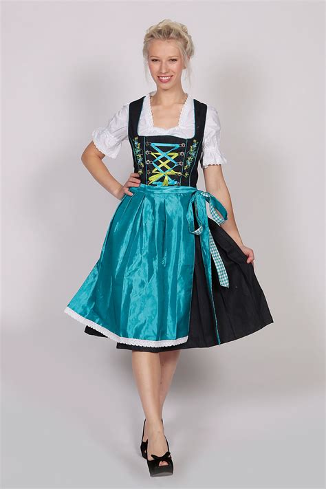 Dirndl Dress Della Blue 2 Way Flip Apron Lederhosen Store