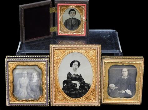 Lot Early Photography Fourteen Daguerreotypes Ambrotypes And
