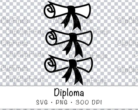 Graduation Certificate Diploma Svg Vector Cut File And Png Etsy