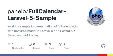 github panelo fullcalendar laravel 5 sample working sample
