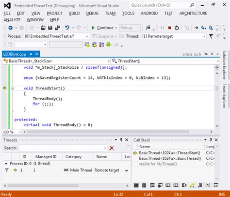 debugging embedded threads with visualgdb visualgdb