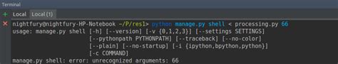 django how to use command line arguments with python manage py