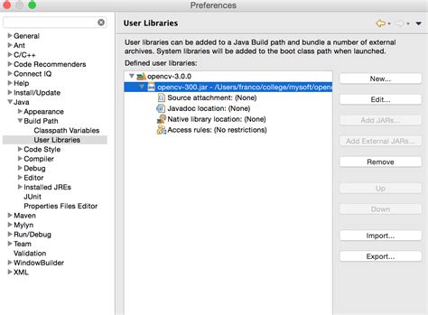 install and use opencv 3 0 on mac os x with eclipse java franco