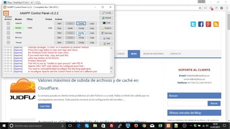error en xampp unable to open process problema con los puertos 443