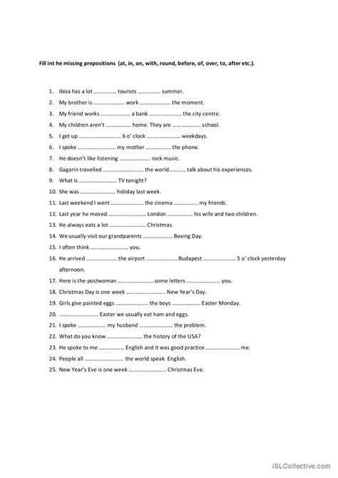 Practice On Prepositions General Gra… Deutsch Daf Arbeitsblätter Pdf And Doc