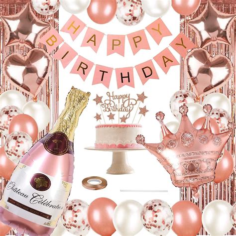 Buy Party Propz Rose Gold Birthday Decorations For Girls Banner With