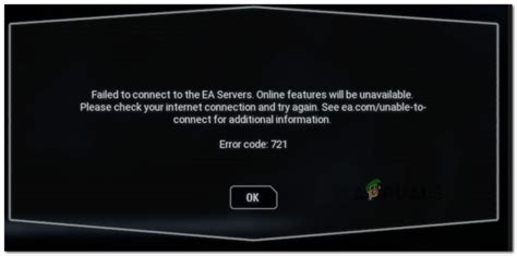 fix star wars battlefront 2 error code 721 1017