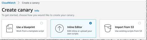 create canaries in python and selenium using amazon