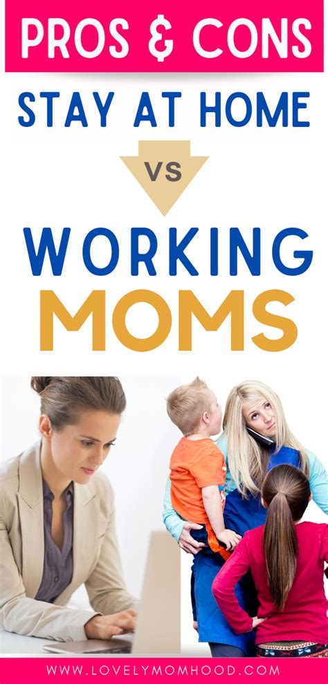Working Moms Vs Stay At Home Moms Sahm Pros And Cons Stay At Home