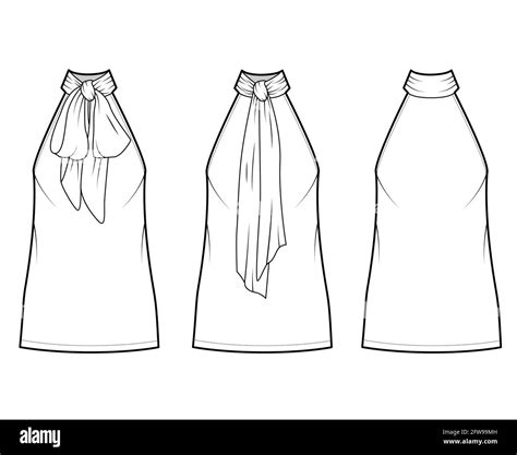High Neck White Mini Dress Stock Vector Images Alamy