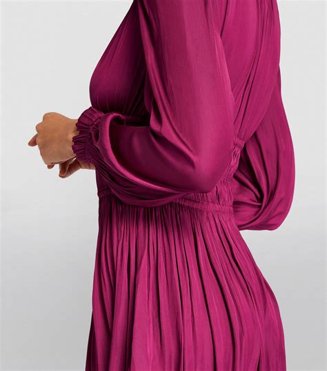 Maje Pink Satin Mini Dress Harrods Uk