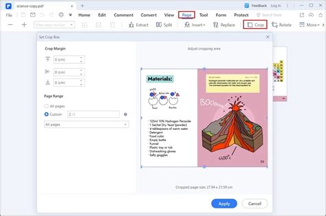 how to crop pdf to remove margins