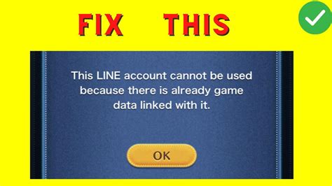 fix this line account cannot be used because there is already game
