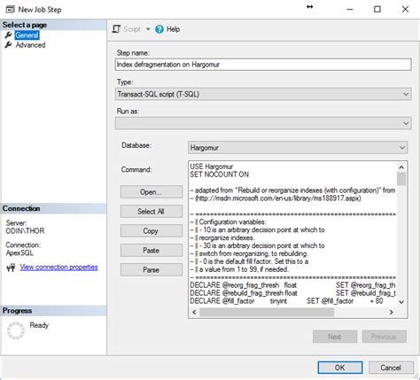 how to automate and schedule sql server index defragmentation