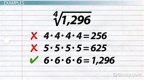 how to find the fourth root of a number video and lesson transcript