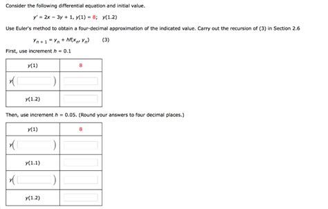 Solved Consider The Following Differential Equation And