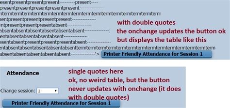javascript passing table as hidden value in html form weird single