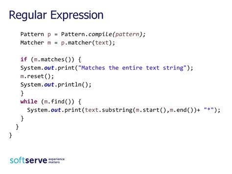 string regular expression java core online presentation
