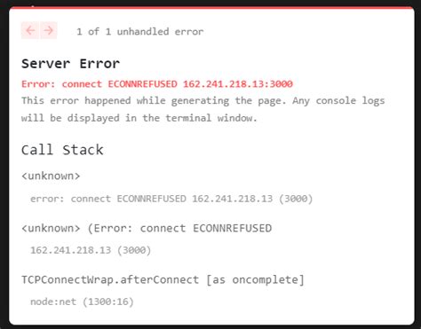 error connect econnrefused 162 xxx xxx xx 3000 · issue 31