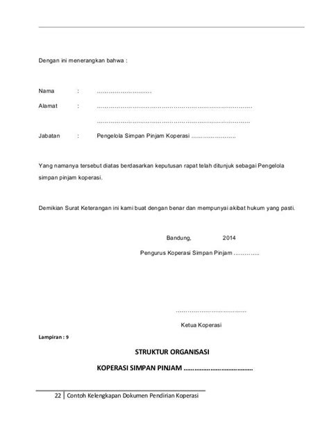 Contoh Surat Surat Perjanjian Pendirian Koperasi Riset