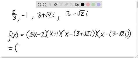 Solved Finding A Polynomial Function With Given Zeros Find A