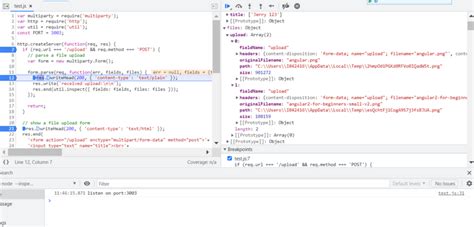 javascript 如何使用 multiparty 工具库在 node js 应用里解析 multipart form data 格式的
