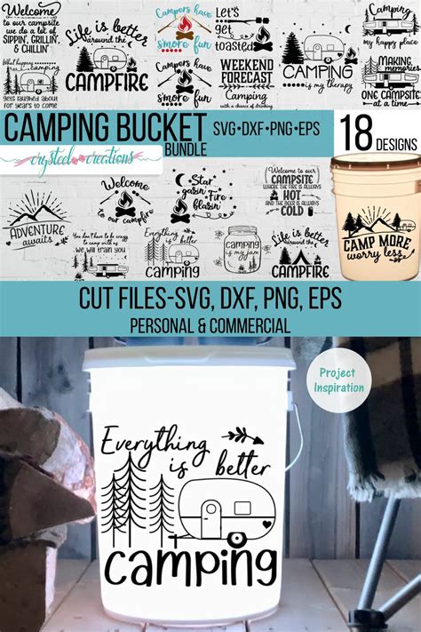 Camping Bucket Bundle Svg Dxf Png Eps 1213282