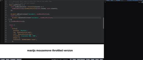reactjs mouse move throttle dev community