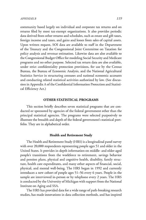 Appendix B Organization Of The Federal Statistical System Principles
