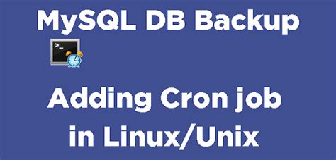 schedule mysql database backup automatically using cron job linux