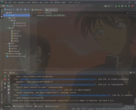 解决re exceptions improperlyconfigured mysqlclient 1 4 3 or