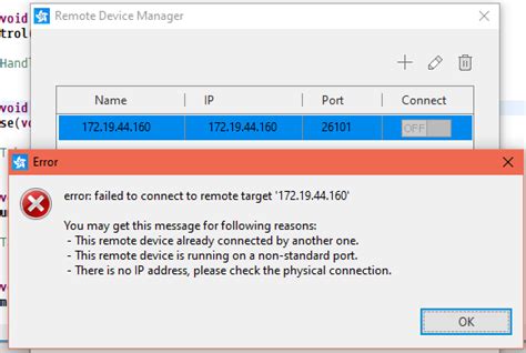 failed to connect to