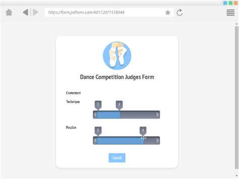 range slider form widgets jotform