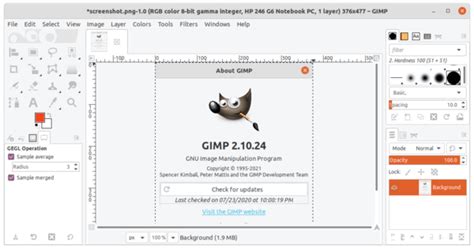 gimp image editor 2 10 24 available to install in ubuntu
