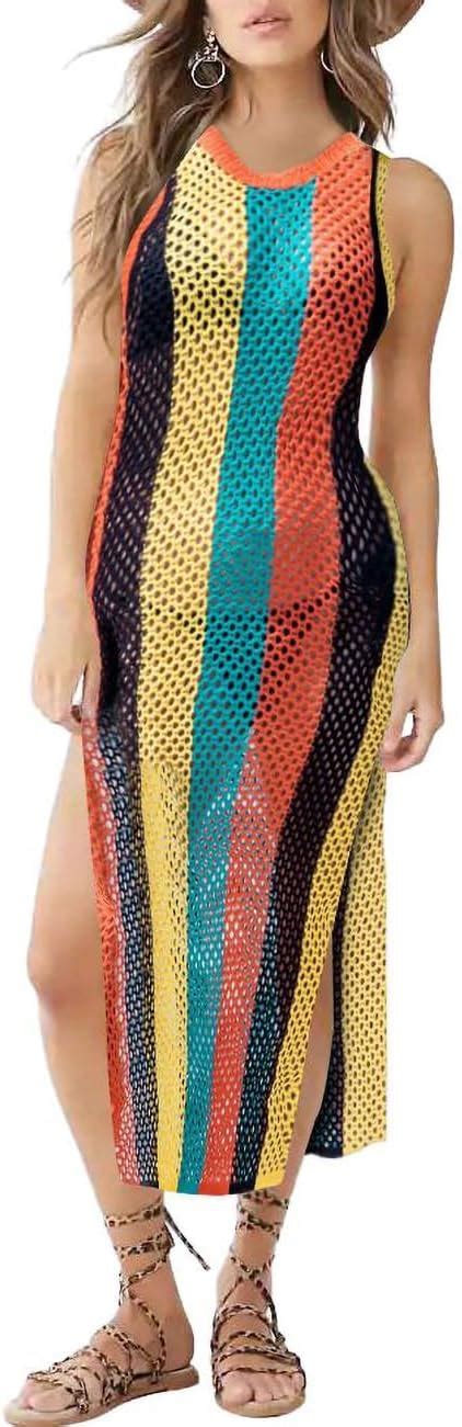 Bsubseach Swimsuit Cover Ups For Women Hollow Out Swimwear Cover Up