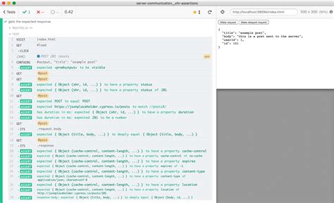 asserting network calls from cypress tests
