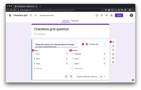 formfacade checkbox grid