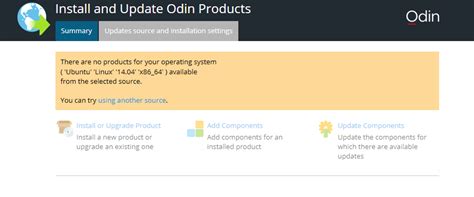 resolved there are no products for your operating system from the