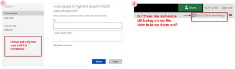 file sharing how to force everyone stop editing onedrive