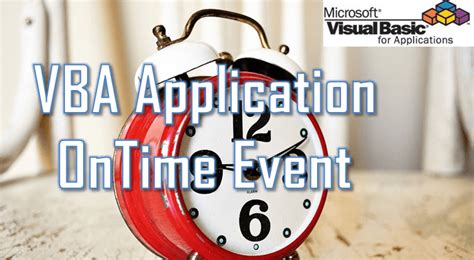 application ontime vba excel описание