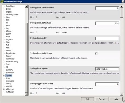 configure centralized logging on esxi hosts
