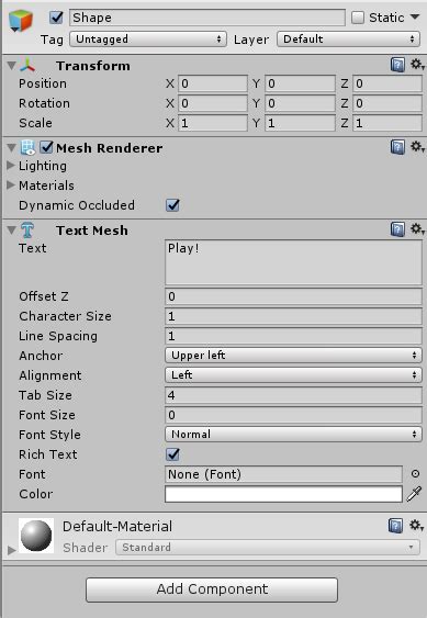 unity game engine attach text to a gameobject stack overflow