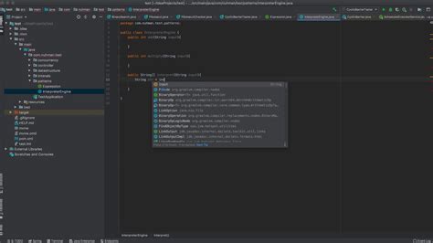 interpreter pattern in java behavioral design pattern with